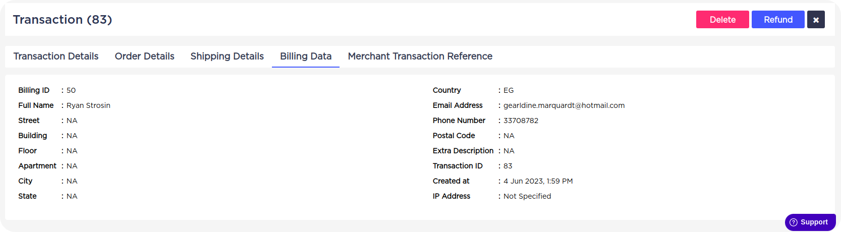 Transaction Detail Deep Filter